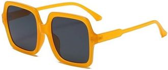 Generic Lunettes De Soleil Carr&eacute;es &Agrave; Grande Monture For Hommes Et Femmes, Protection UV400, Id&eacute;ales For Les D&eacute;placements En Ext&eacute;rieur.(Orange)