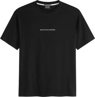 Scotch & Soda Herren T-Shirt Core - Logo Front Chest T-Shirt, Schwarz,XL