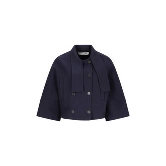 Dior Femme, Manteaux, Bleu, Taille: 38 FR Peacoat