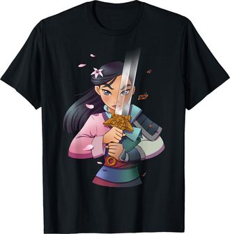Disney Mulan Anime Half Girl Half Warrior Graphic T-Shirt T-Shirt