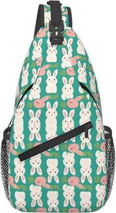 Generic Antivol Sacoche Bandouliere Art mignon de lapin Sacs Poitrine Durable Sling Sac &agrave; Dos pour Cyclisme Homme Femme