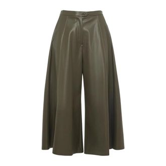 Manila Grace Femme, Pantalons, Vert, Taille: 42 FR Faux Leather Pantalons