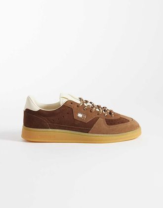 Tommy Jeans Greenwich - Baskets en daim - Marron