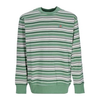 Dickies Gestreifter Crewneck Sweatshirt Dunkles Efeu - - Knitwear - Herren - Gr&uuml;n - XL