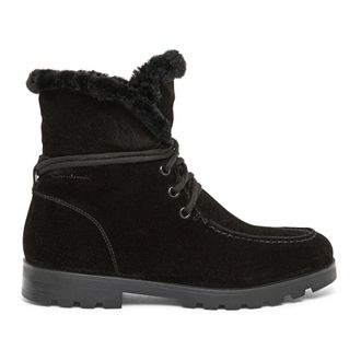 Santoni Femme, Chaussures, Noir, Taille: 36 EU Bottine en daim avec fourrure