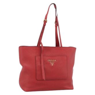 Prada Sac cabas vintage doccasion - Femme - Pre-owned - Rouge - Taille: ONE Size