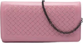 Bottega Veneta Sac bandouli&egrave;re en cuir nappa Pre-owned - Femme - Pre-owned - Rose - Taille: ONE Size