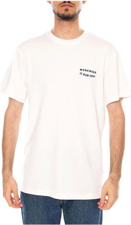 Lee Homme, Tops, Blanc, Taille: XL Workwear Soul Relaxed Tee