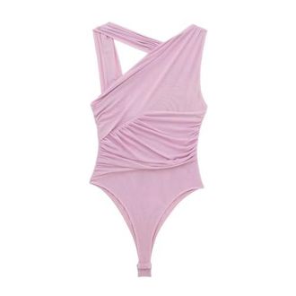 Generic YUJIEBB Combinaison &agrave; imprim&eacute; l&eacute;opard pour femme Coupe ajust&eacute;e Creux Irr&eacute;gulier sans manches Body f&eacute;minin d&eacute;t&eacute; Mode Lady Combishort, rose, M