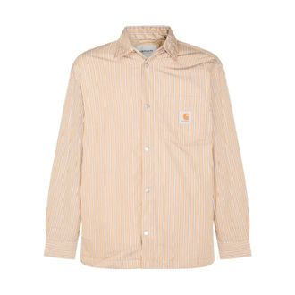 Carhartt Work in Progress Grimsby Stripe Shirt - - Shirts - Herren - Braun - L