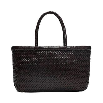 Dragon Diffusion Femme, Sacs, Brun, Taille: ONE Size Borsa a mano in pelle intrecciata