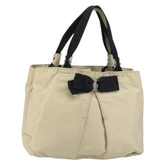 Ferragamo Sac &agrave; main en nylon Pre-owned - Femme - Pre-owned - Beige - Taille: ONE Size
