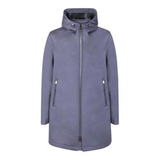 Herno Homme, Manteaux, Bleu, Taille: L Parka en laine à mailles avec capuche