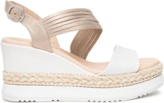Nero Giardini Femme, Chaussures, Blanc, Taille: 40 EU Raffia Wedge Sandal