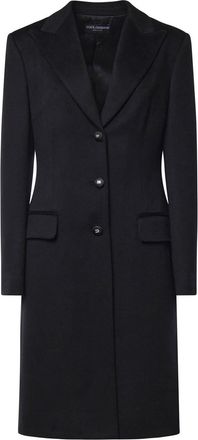 Dolce & Gabbana Knielanger Mantel - Schwarz