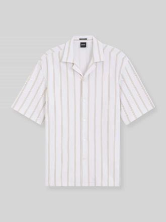 HUGO BOSS Relaxed Fit Kurzarmhemd aus Baumwoll-Mix