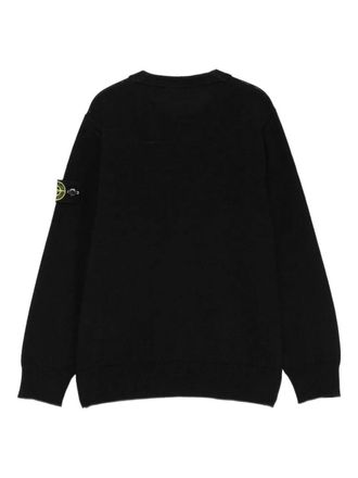 Stone Island Boys Junior Sweater Black Virgin Wool