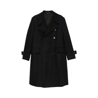 Caruso Doppelreihiger Mantel - - Coats - Herren - Schwarzk - S