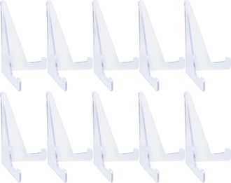 BESPORTBLE 10 St&uuml;ck pack Transparente Kartenst&auml;nder aus Kunststoff Kleiner Staffeleien f&uuml;r Spielkarten und Visitenkarten Pr&auml;sentationshalter f&uuml;r B&uuml;ro Messe und H