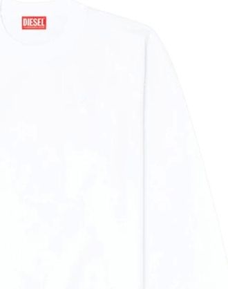 Diesel Homme, Sweatshirts et sweats &agrave; capuche, Blanc, Taille: XL S-Boxt-T2 SweaT-shirt