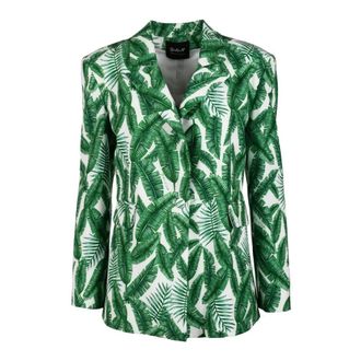 Giulia N Couture Elegante Jacke aus Polyester Elastan Mix - - Jackets - Damen - Gr&uuml;n - M