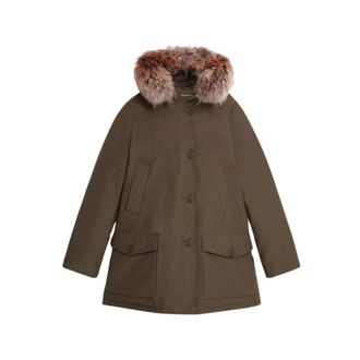 Woolrich Arctic Parka mit abnehmbarem Fellbesatz - - Jackets - Damen - Gr&uuml;n - L