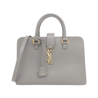 Saint Laurent Pre-owned Cabas Monogram Kalbsleder Handtasche - - Pre-owned - Damen - Grau - ONE SIZE