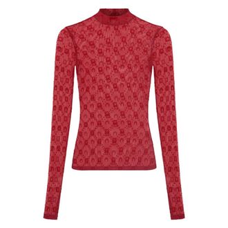 Marine Serre Damen, Blusen & Hemden, Rot, MGr&ouml;&szlig;e