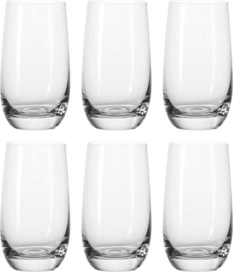 Leonardo Tivoli Trink-Gl&auml;ser 6er Set, sp&uuml;lmaschinenfeste Wasser-Gl&auml;ser, Trink-Becher aus Glas im modernen Stil, gro&szlig;, 390 ml, 020965