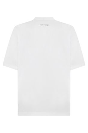 Balenciaga Mens T-Shirt White Cotton T-Shirts And Polos