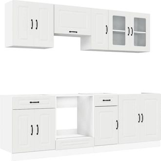 vidaXL 8-tlg. K&uuml;chenschrank-Set Kalmar Wei&szlig; Holzwerkstoff Vidaxl