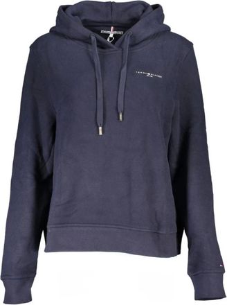 Tommy Hilfiger Femme, Sweatshirts et sweats &agrave; capuche, Bleu, Taille: 38 FR Pull en Coton Bleu pour Femme