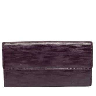 Louis Vuitton Portefeuille en cuir vintage Pre-owned - Femme - Pre-owned - Violet - Taille: ONE Size