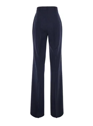 Max Mara Womens Trousers Blue Wool