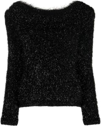 Alberta Ferretti Femme, Pulls, Noir, Taille: 40 FR Maille ras du cou