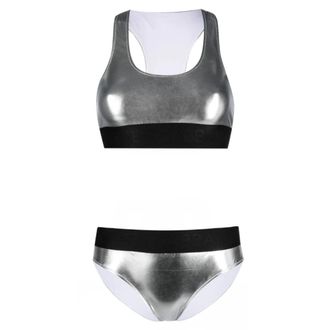 Dolce & Gabbana Bikini mit Metallic-Effekt - - Swimwear - Damen - Grau - L