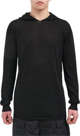 Rick Owens Homme, Sweatshirts et sweats &agrave; capuche, Noir, Taille: M Oversized LS Sweat &agrave; capuche