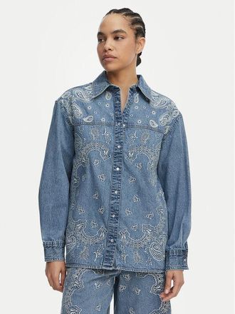 Liu Jo Jeanshemd UA6145 D0313 Blau Regular Fit