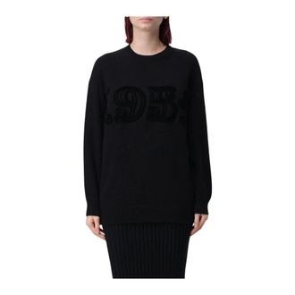 Max Mara Femme, Pulls, Noir, Taille: 40 FR Pull en Cachemire Noir avec Appliqu&eacute;