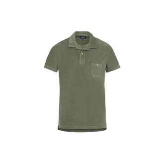 Gilis Dunkelkhaki Frottee-Polo - - Tops - Herren - Gr&uuml;n - 3XL