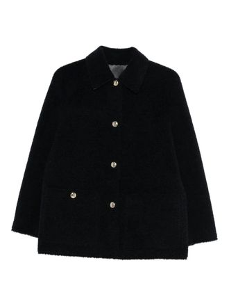 Maje veste &agrave; design r&eacute;versible - Bleu