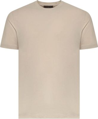 Zanone Homme, Tops, Beige, Taille: XL T-Shirt Ras du Cou