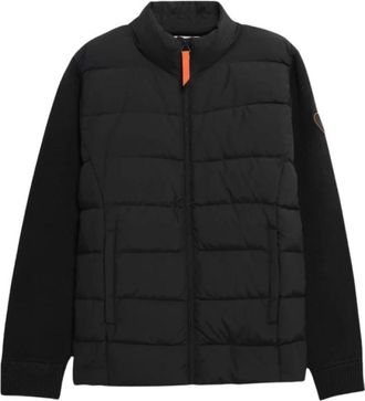 Gertrude Homme, Vestes, Noir, Taille: M Cardigan Matelassé à Fermeture Éclair Alessandro
