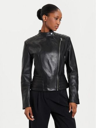 HUGO BOSS Lederjacke 50520779 Schwarz Regular Fit