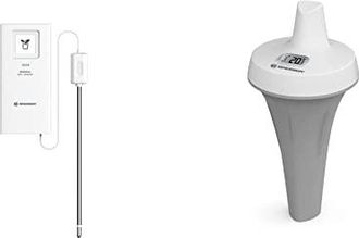 Bresser Bodenthermometer und -feuchtigkeitsmesser als Zusatzsensor für einige Bresser Wetterstationen für Garten Gewächshaus & Poolthermometer zur Wasser-Temp