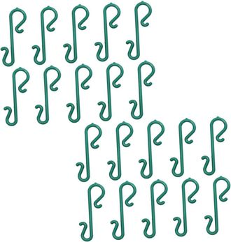 Amosfun 100 St&uuml;ck Weihnachtsdeko Haken aus Rostfreiem Kunststoff Kleiner Ornamente Haken f&uuml;r Christbaum Wiederverwendbar Praktisch f&uuml;r Girlanden Laternen und 