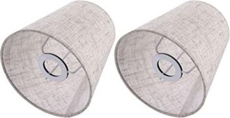 DOITOOL Lot De 2 Abat-jours En Tissu Lin, Housse De Lampe Pour Plafonnier Et Lustre, Cache-lampe Domestique, Compatible Lampes De Table, D&eacute;coration Int&eacute;rieure