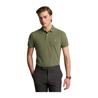 Ralph Lauren Homme, Tops, Vert, Taille: 2XL Polo Slimfit en maille vert