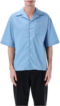 Marni Homme, Chemises, Bleu, Taille: L Bowling Shirt Logo