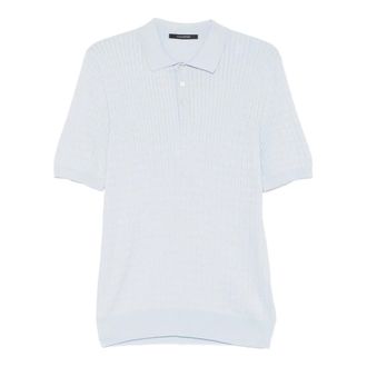 Tagliatore Homme, Tops, Bleu, Taille: XL Polo en maille torsad&eacute;e